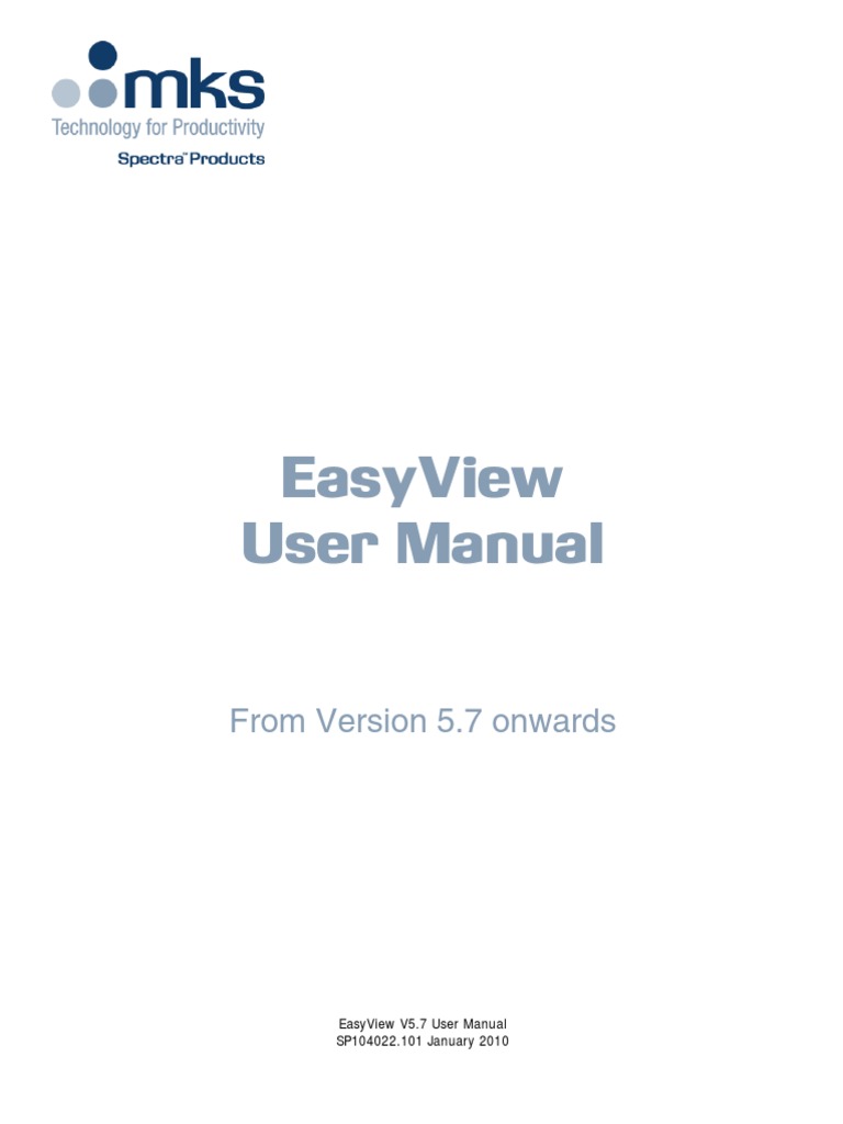 Easy View V5.7 User Manual - SP104022.101 | PDF | Installation ...