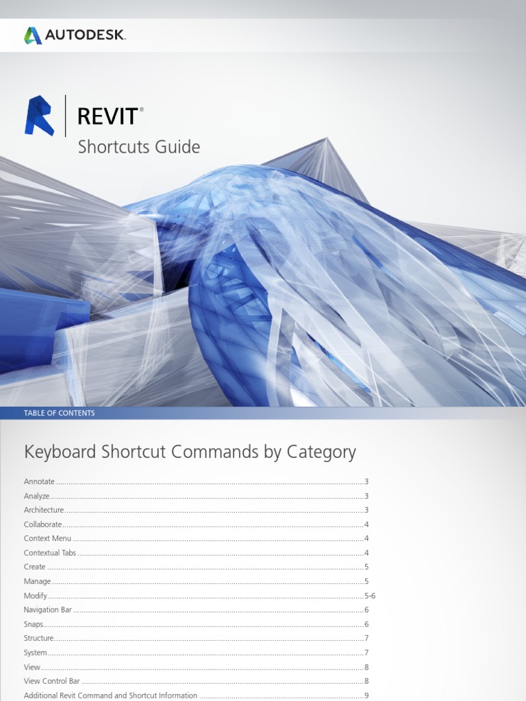 Revit-Keyboard-Shortcuts-Guide.pdf | Duct (Flow) | Rendering (Computer ...