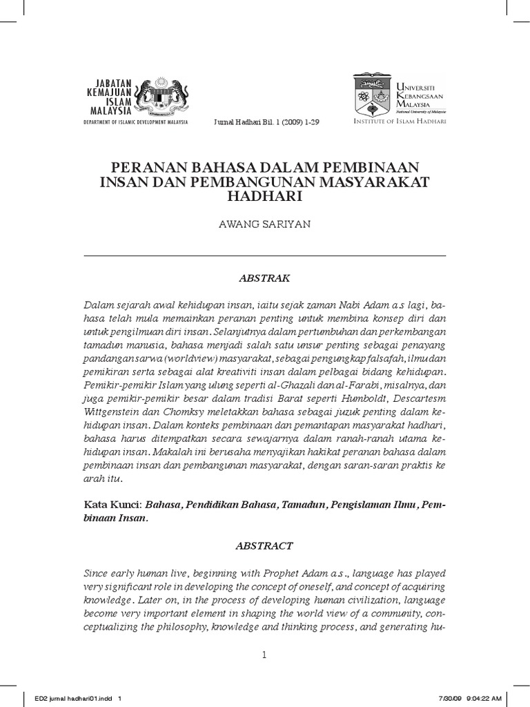 Awang Sariyan (2009) PDF | PDF