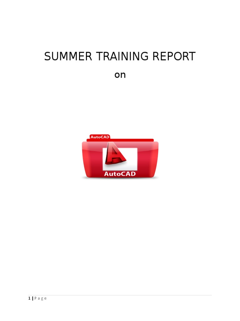 Autocad Summer Training Report | PDF | Computer Aided Design | Circle