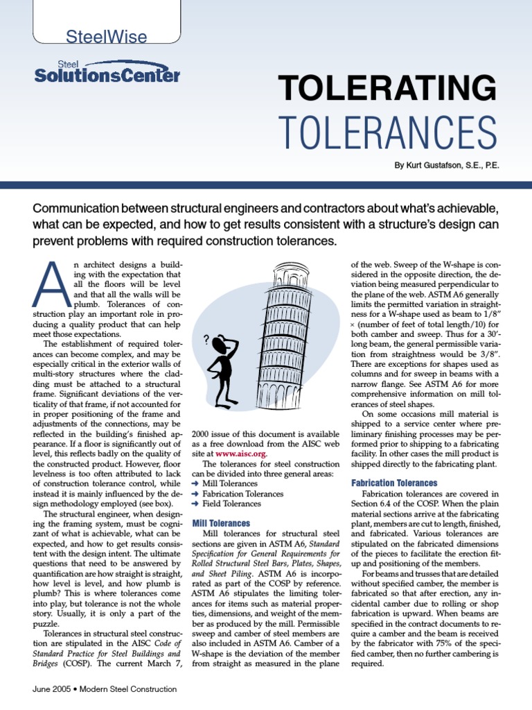 Understanding Tolerances in Steel Construction: A Guide to Achieving ...