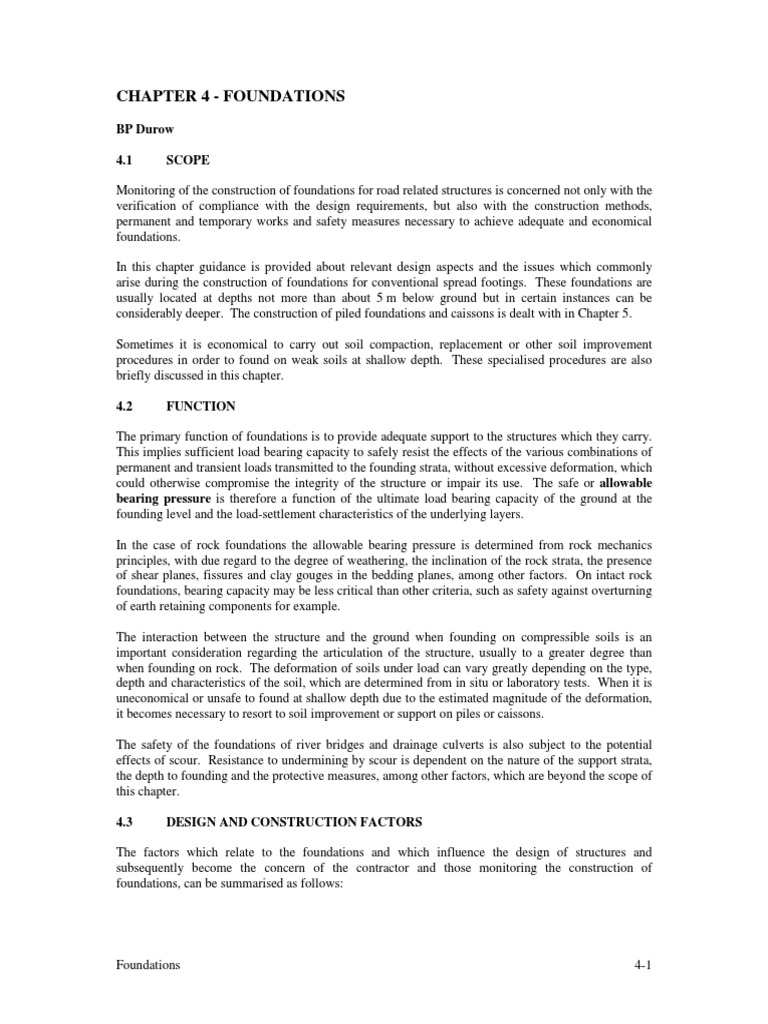 Sample Method Statement For Foundation Works | PDF | Deep Foundation | Geotechnical Engineering