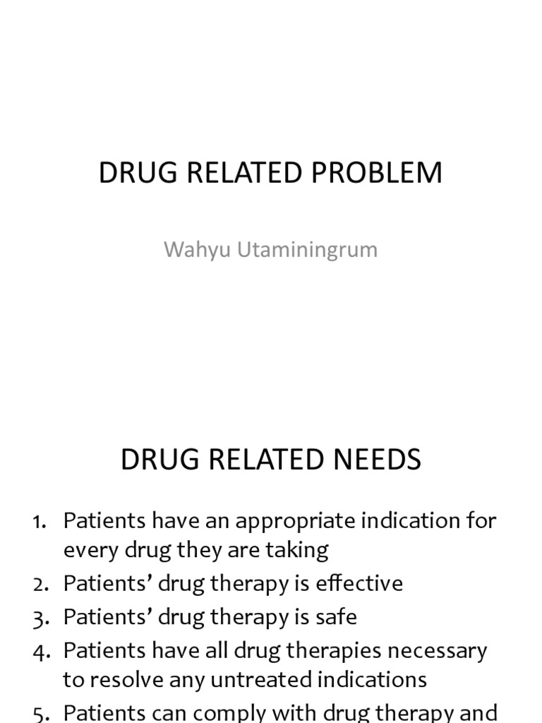 Drug Related Problem | PDF | Substance Abuse | Adverse Effect