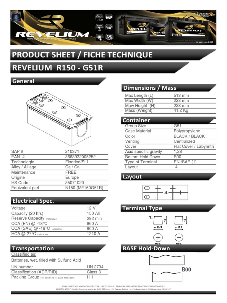 Product Sheet Revelium r150 g51r 210371 PDF en | PDF | Nature