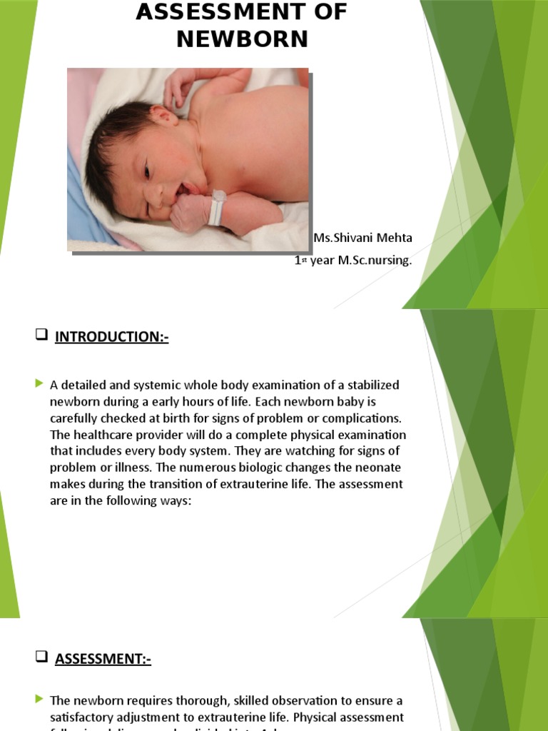 Assessment of Newborn | PDF | Infants | Breast