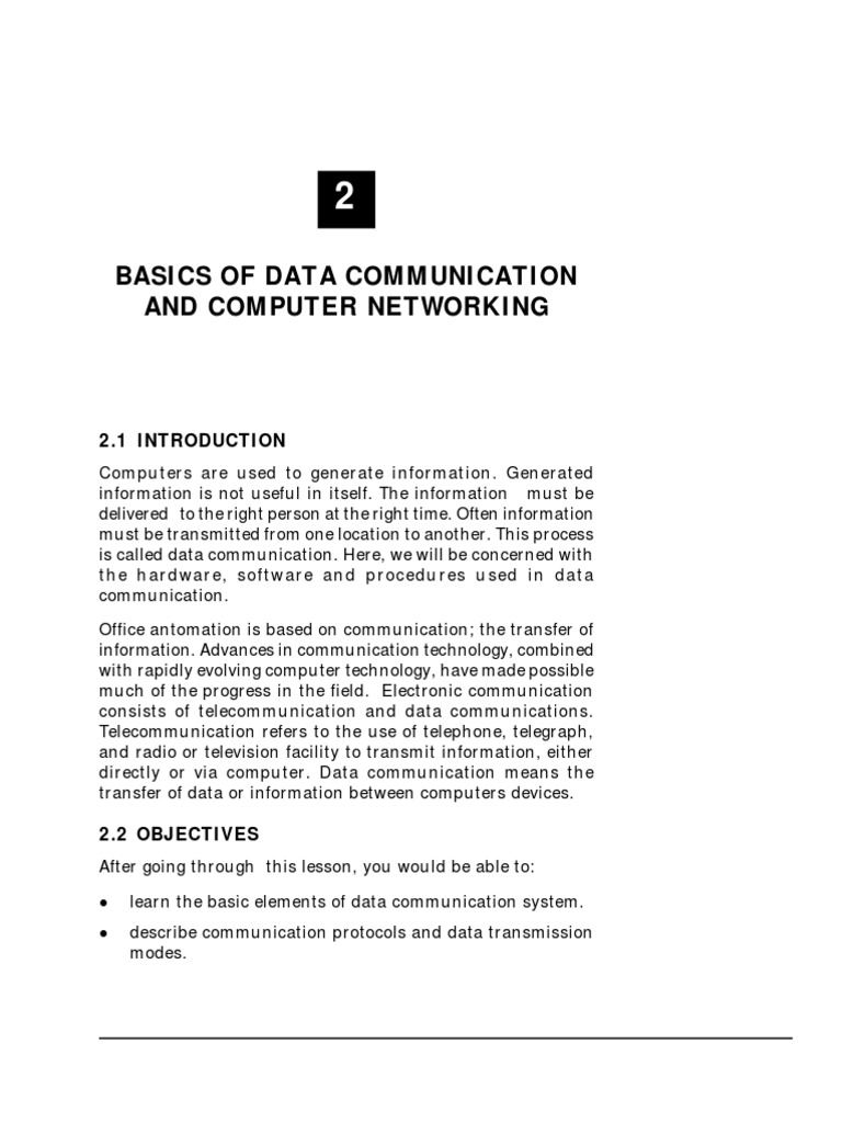 Basics of Data Communication and Computer Networking:: 33 | PDF