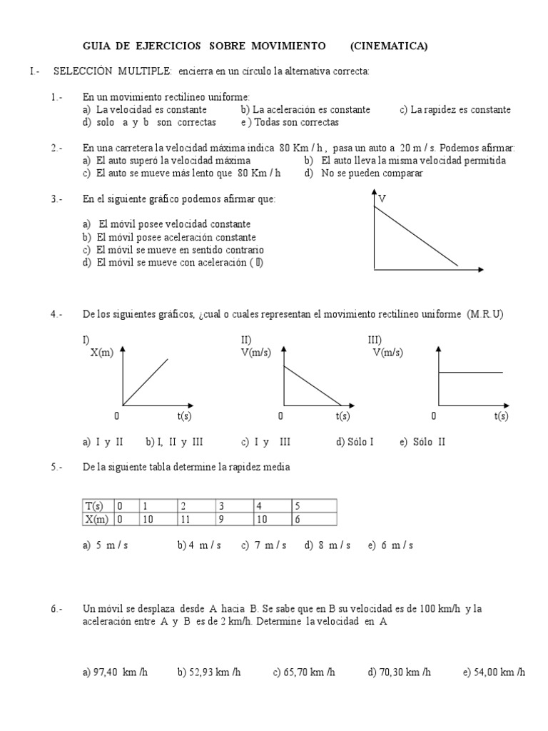 EJERCICIOS movimiento cinematica.doc