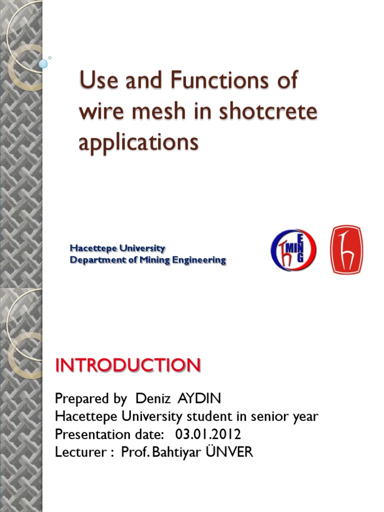 Use and Functions of Wire Mesh in Shotcrete | PDF