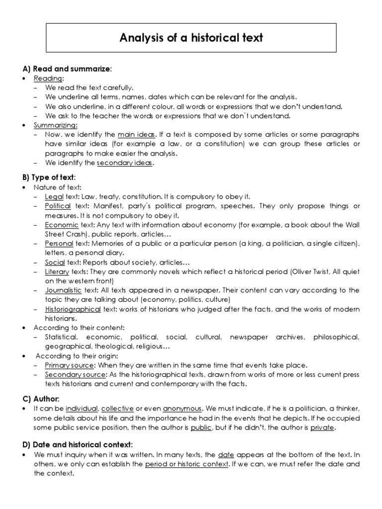 Analysis of A Historical Text, Map and Image | PDF | Historiography ...