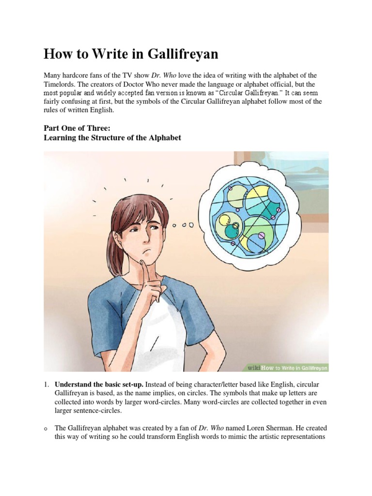 How To Write in Gallifreyan - Loren Sherman | PDF | Punctuation | Alphabet