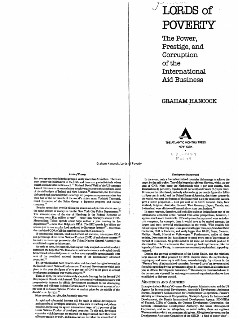 Graham Hancock Lords of Poverty PDF | PDF