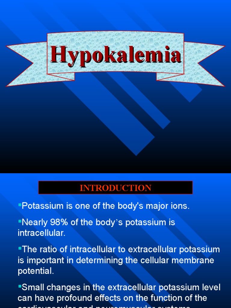 Hypokalemia | PDF | Medical Specialties | Clinical Medicine
