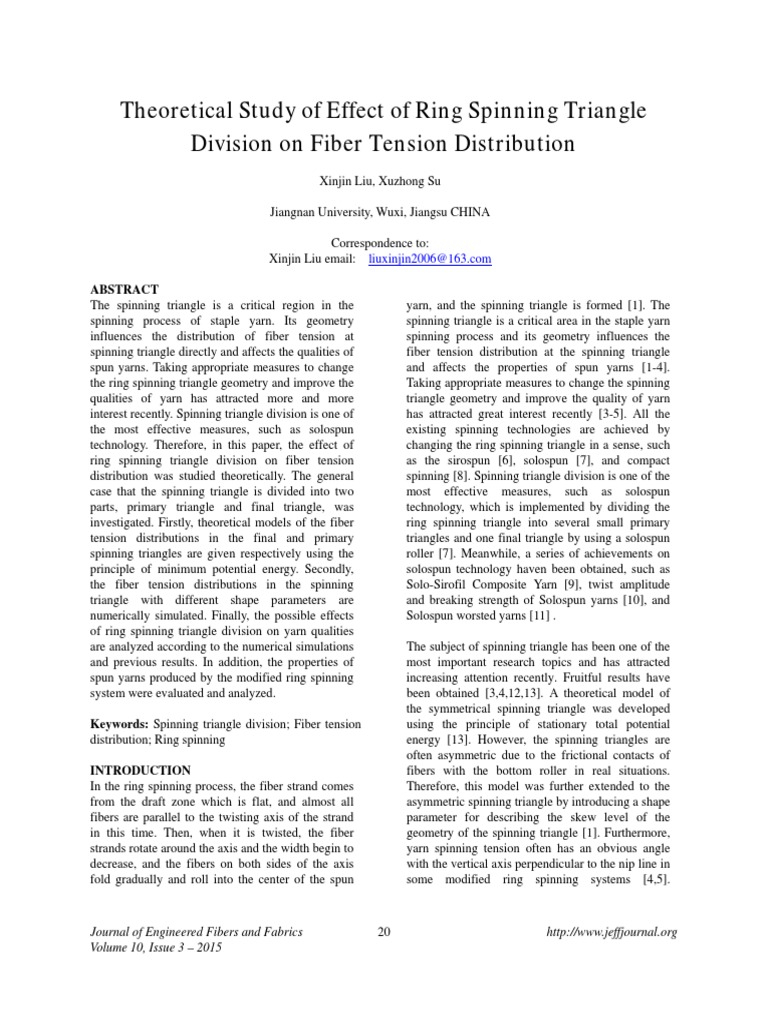 Ring Spinning Triangle | PDF | Yarn | Spinning (Textiles)