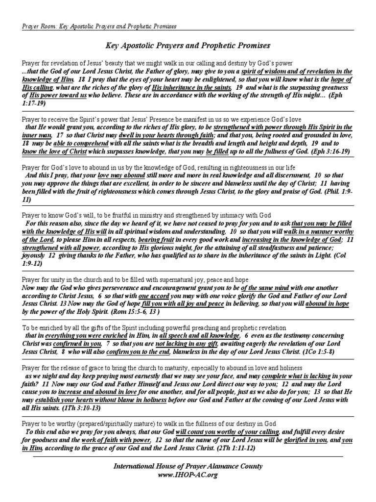 Apostolic Prayers | Revelation | Jesus