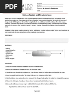 Balloon Rocket Lab Report | PDF | Balloon | Force