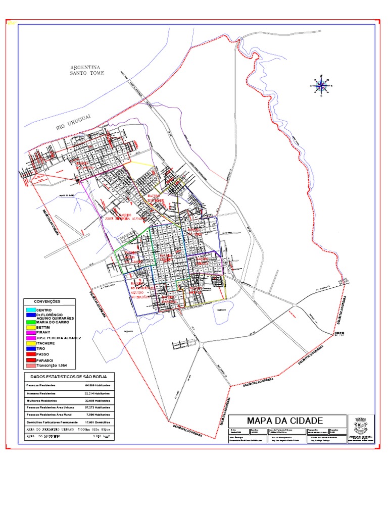 Mapa e Demografia de São Borja | PDF