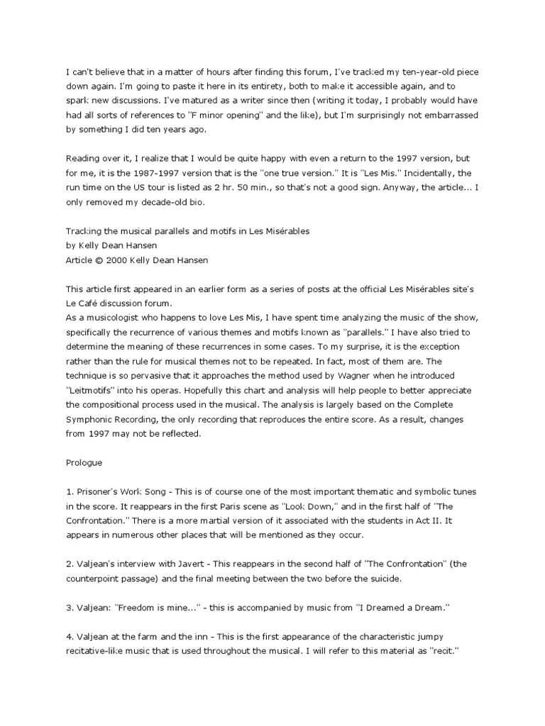 Analysis of Les Miserables Themes | PDF | Cosette | Marius Pontmercy