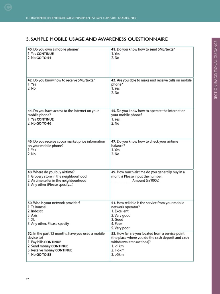 Mobile Questionnaire for Financial Services | PDF | Financial ...