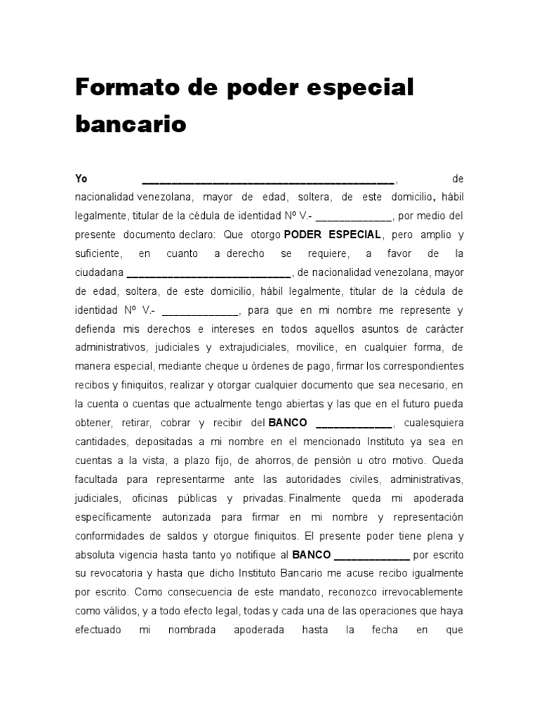 Ejemplo de Poder | PDF