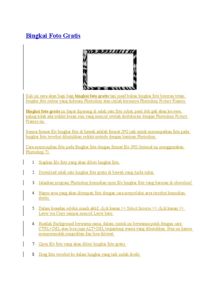 Bingkai Foto Gratis | PDF