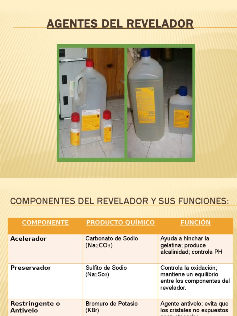 Agentes Del Revelador | PDF | Redox | Moléculas