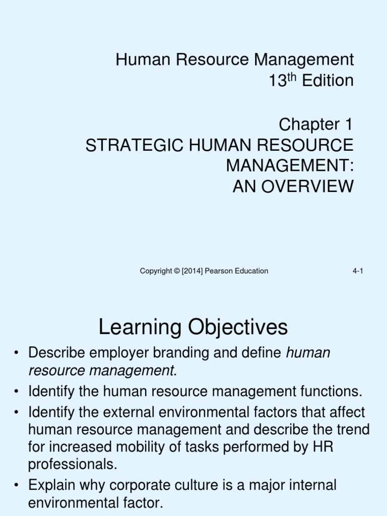 Human Resource Management 13 Edition Strategic Human Resource ...