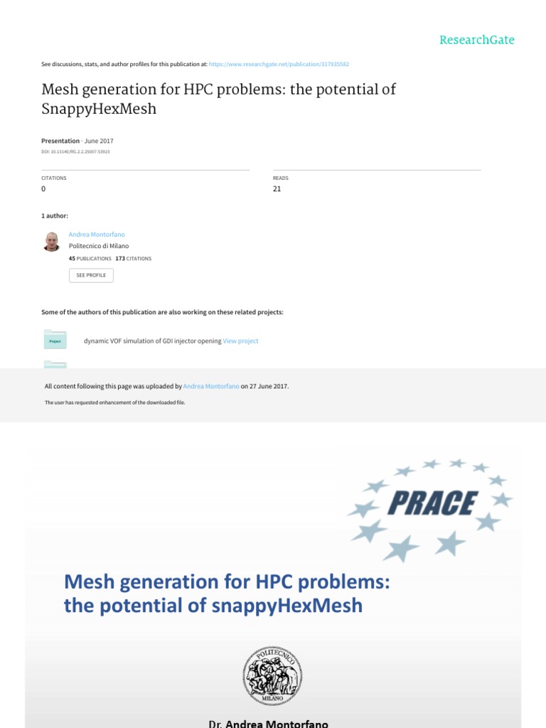 snappyHexMesh On HPC | PDF | Computational Fluid Dynamics | Supercomputer
