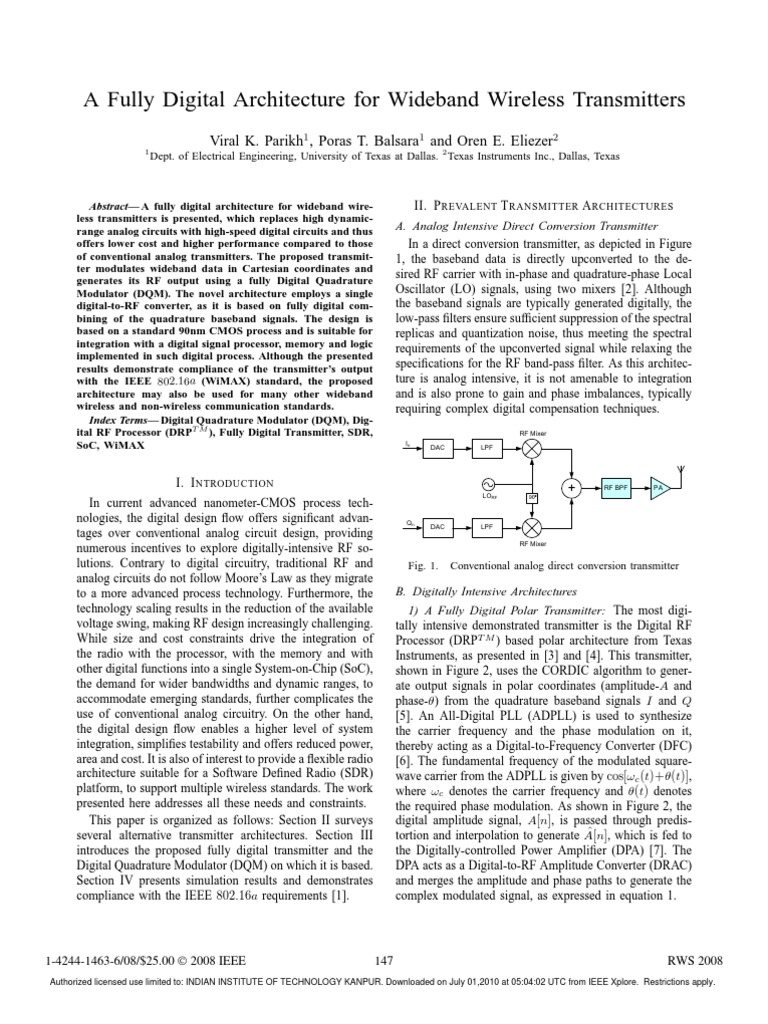 Wideband Wireless Trans Miter | PDF | Modulation | Software Defined Radio