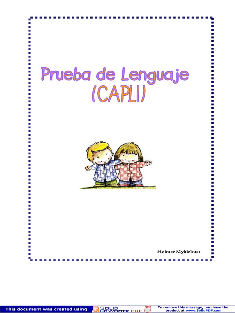 Prueba de Lenguaje CAPLI PDF | PDF