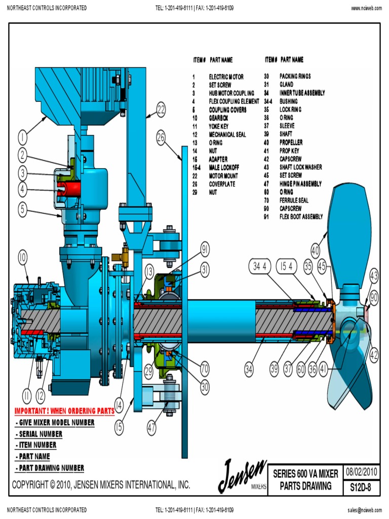 Jensen Series 600VA Parts DWG | PDF | Manufactured Goods | Machines
