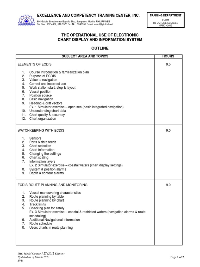 Ecdis Pdf Pdf Navigation Simulation