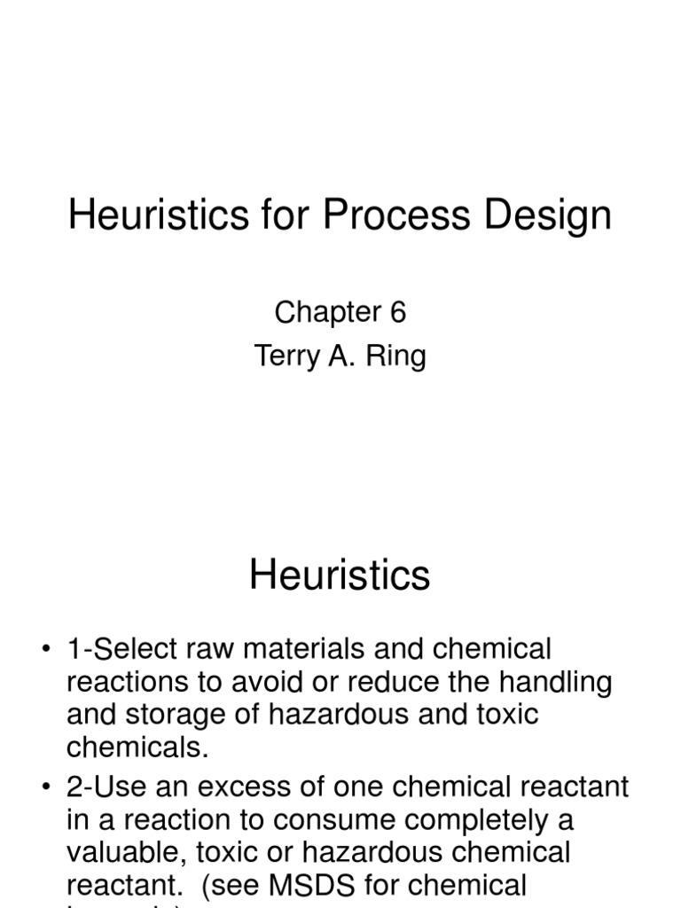 4-L2-Heuristics For Process Design | PDF | Chemical Reactor | Chemical ...