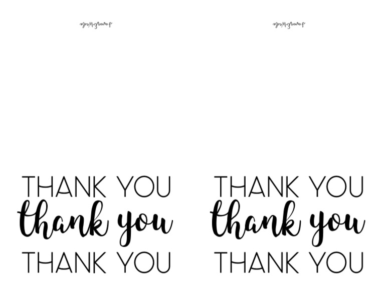 Thank You 1 | PDF