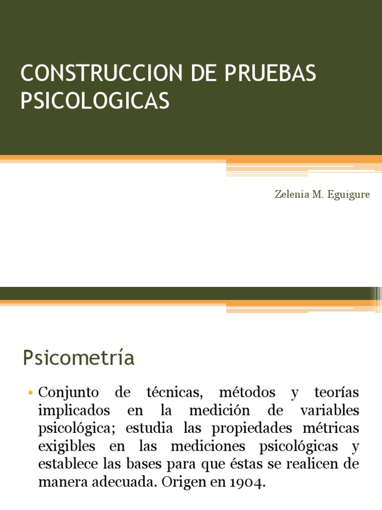 Construccion de Pruebas Psicologicas | PDF | Validez (Estadísticas) | Medición