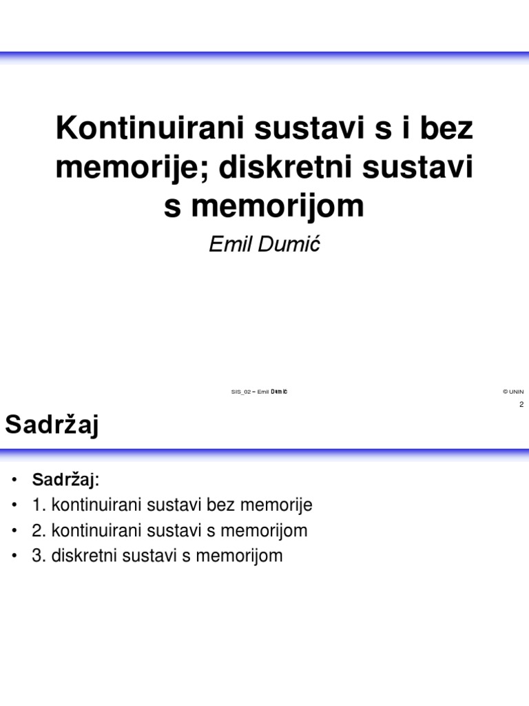 Signali I Sustavi | PDF