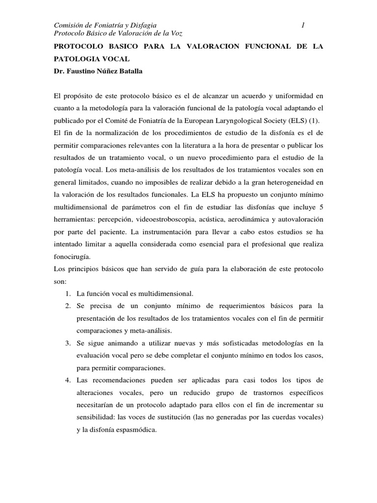 Protocolo Basico de La Voz | PDF | Vocal | Science