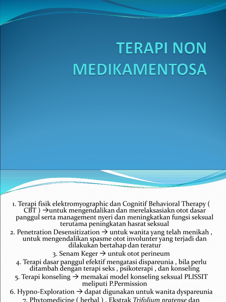 Terapi Non Medikamentosa | PDF