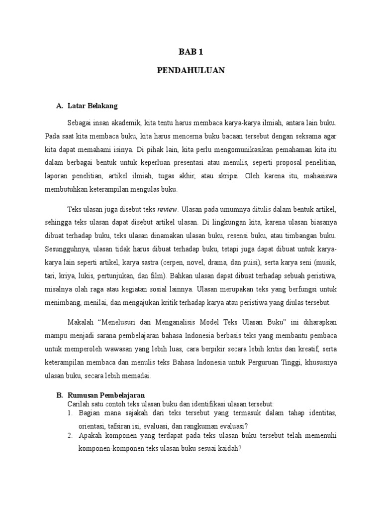 Struktur Teks Ulasan | PDF