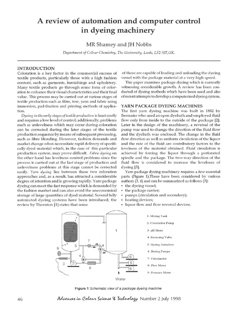 Computer Control in Dyeing | PDF