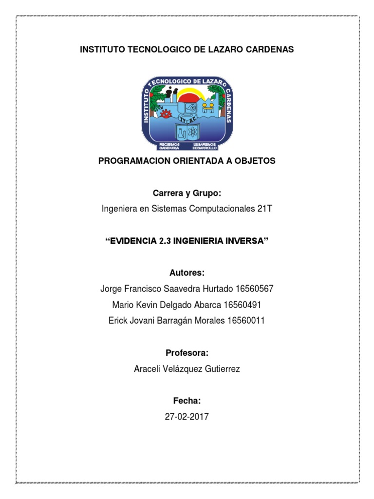 2.3 Ingenieria Inversa POO | PDF | Programación orientada a objetos ...