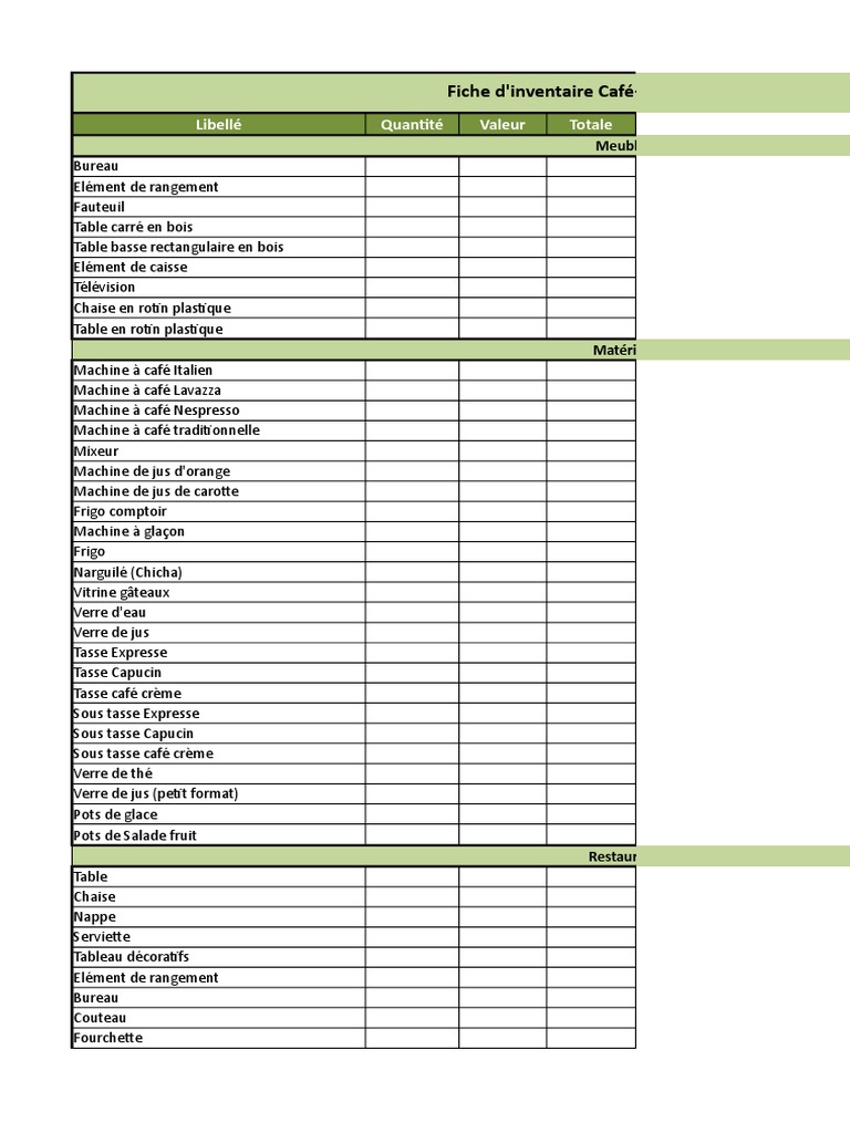 Inventaire | PDF