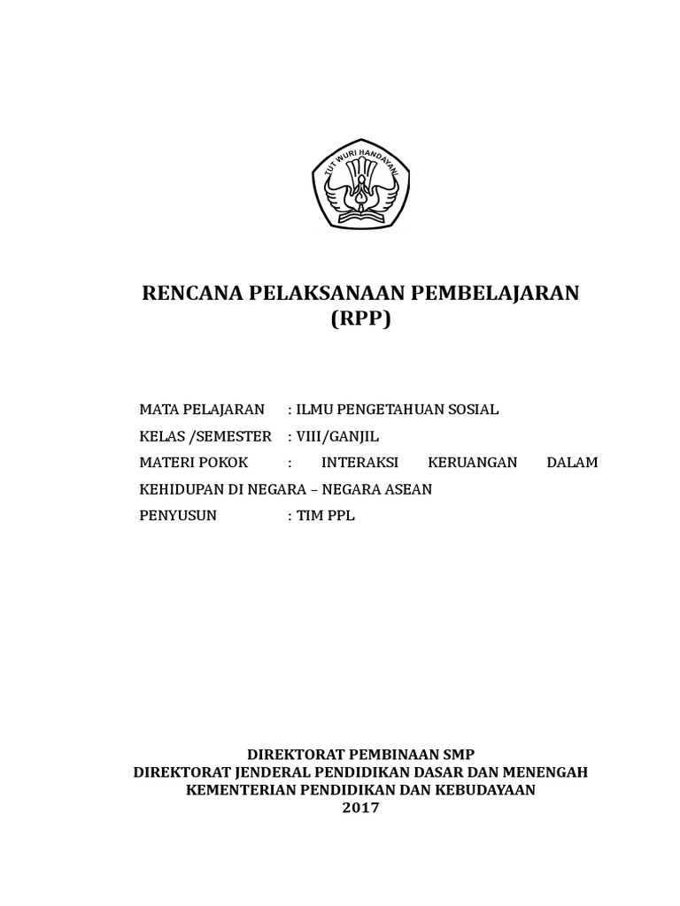 RPP SMP Ips Kelas Viii Bab I Semester Ganjil | PDF
