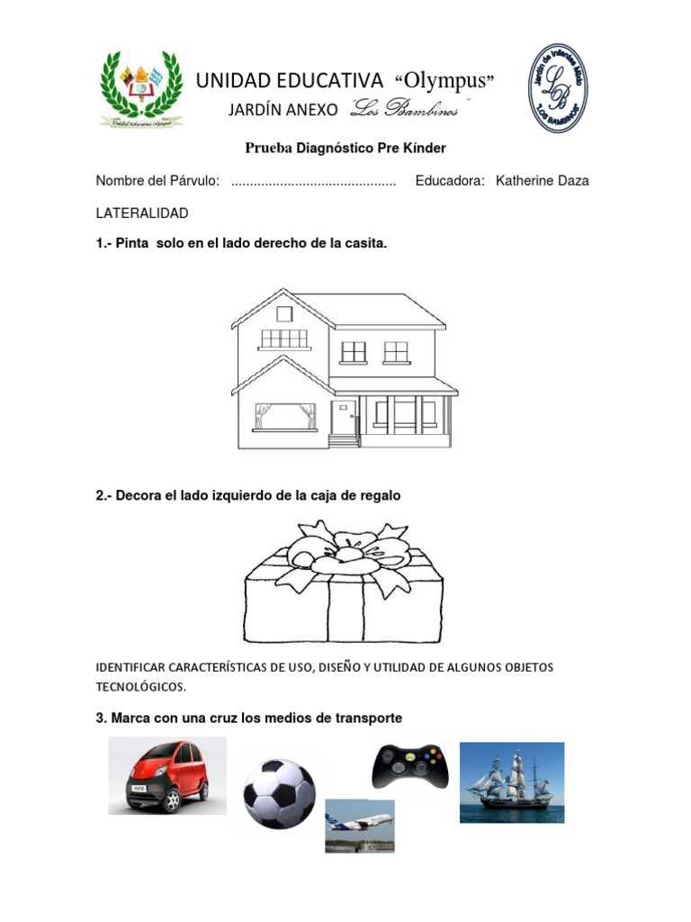 Diagnostico Pre Kinder | PDF | Arte