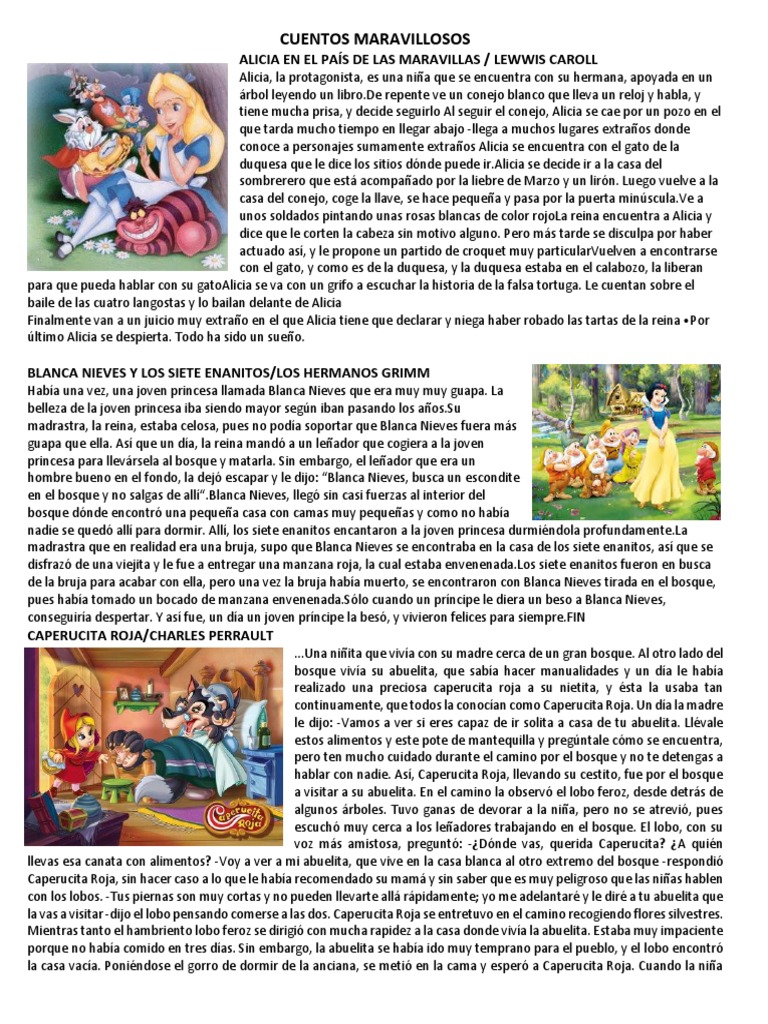 6 Cuentos Maravillosos | Descargar gratis PDF | Caperucita Roja | Las ...