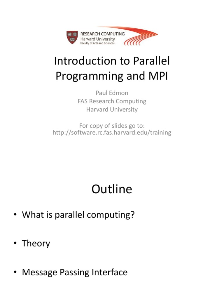 Intro To MPI | PDF | Message Passing Interface | Parallel Computing