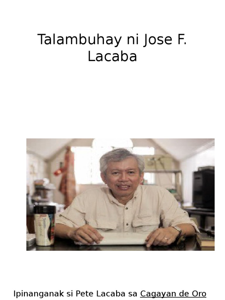 Talambuhay Ni Jose F Lacaba