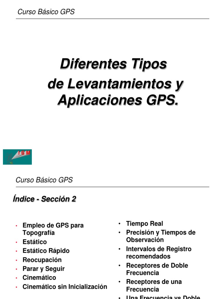 Levantamientos Topográficos con GPS | PDF | Sistema de Posicionamiento ...
