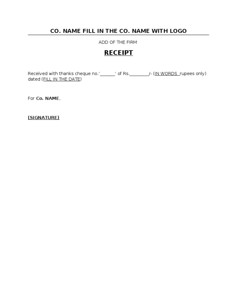 Co. Receipt | PDF