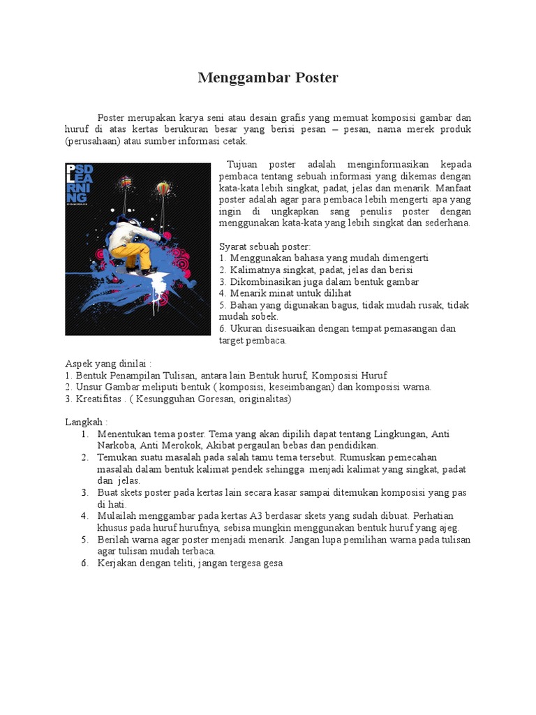 Menggambar Poster | PDF