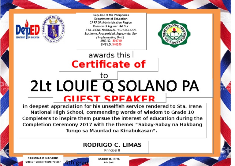 Active Parents Certificate | PDF